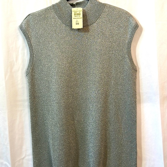 Coldwater Creek | Sweaters | Coldwater Creek Mock Neck Lurex Cap Sleeve ...